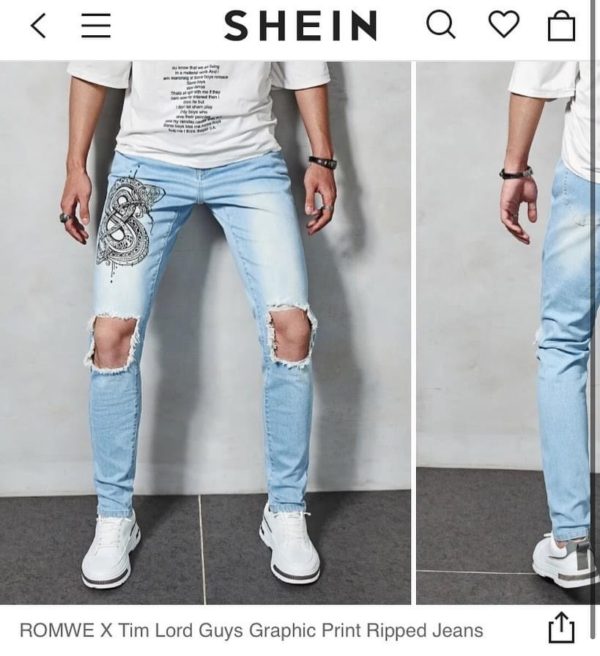 Graphic Print Ripped Jeans – With Shein – Hireillo | Hire an Illustrator