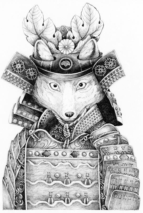 Samurai Animal Portraits – Hireillo | Hire an Illustrator