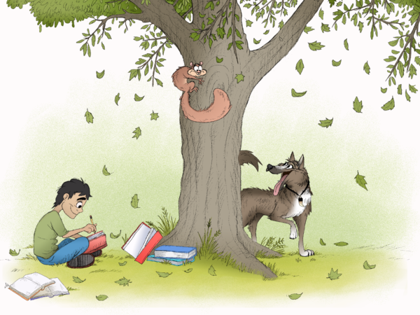 Completed Illustrations for a New Childrens Book, Wake the Wolf ...