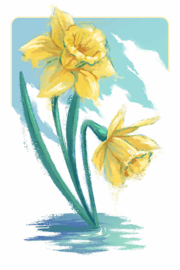 March Birthstone and Birth Flower Inspired Illustration – Flowers for ...