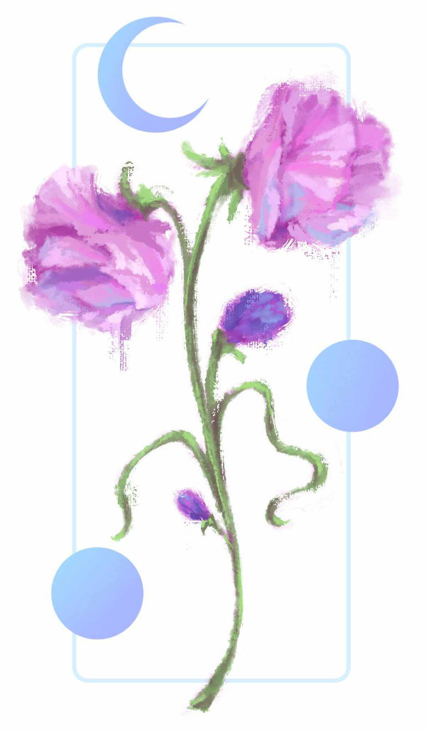 April Birthstone and Birth Flower Inspired Illustration – Flowers for ...