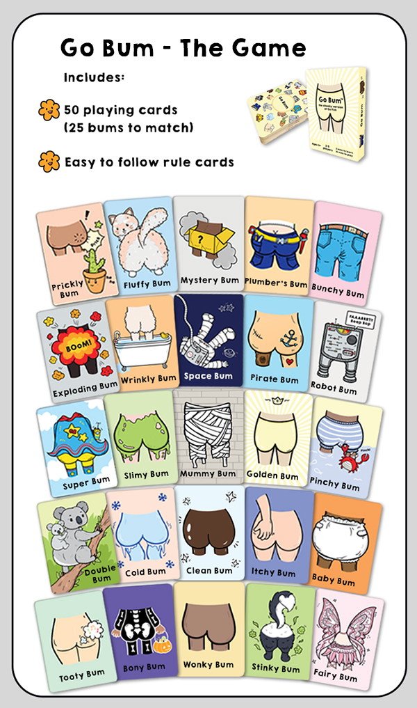 Go Bum: A Funny and Cheeky Card Game for the Whole Family! – Hireillo ...