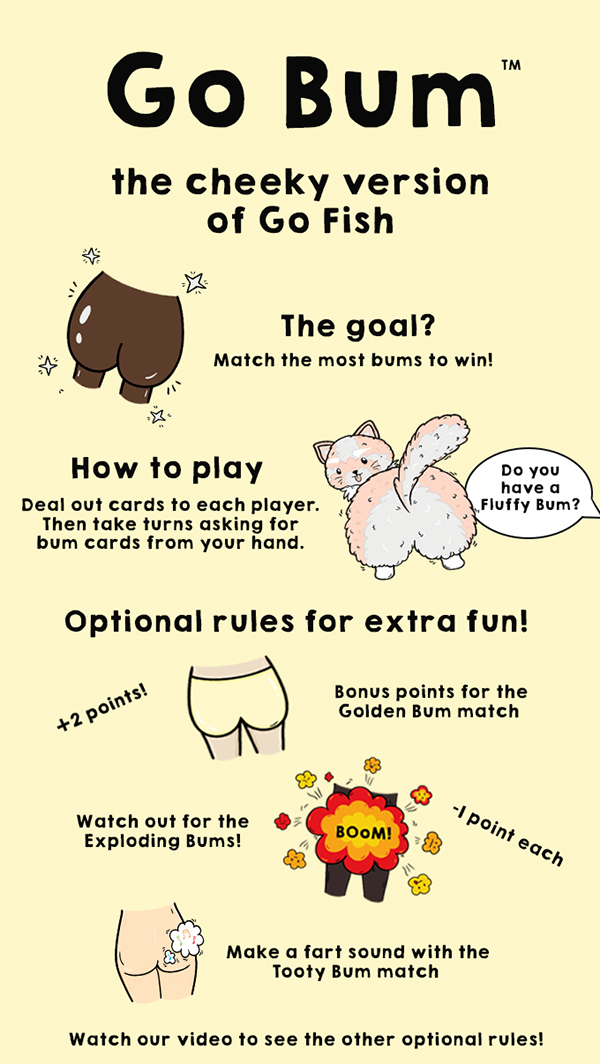 Go Bum: A Funny and Cheeky Card Game for the Whole Family! – Hireillo ...