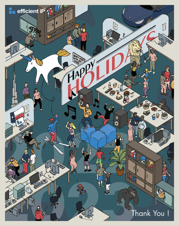Holiday Card for Cybersecurity Company – Hireillo | Hire an Illustrator