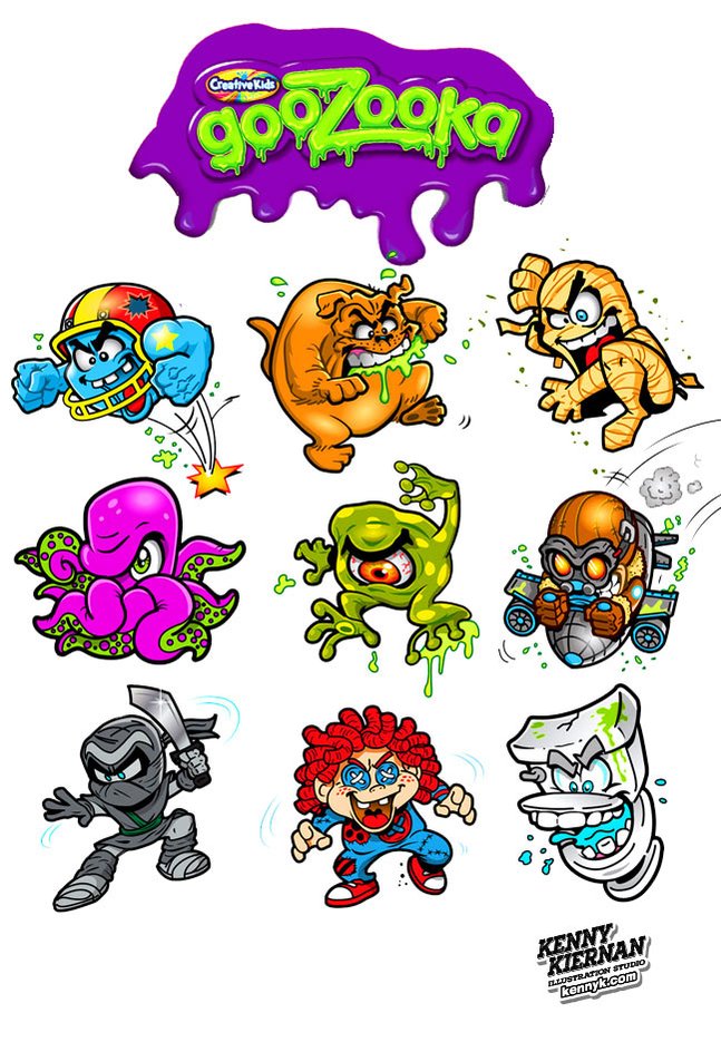 GooZooka Characters for ‘Splat Squad’ by Creative Kids – Hireillo ...