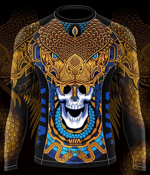 ‘Serpent Warrior’ rash guard illustration – Hireillo | Hire an Illustrator