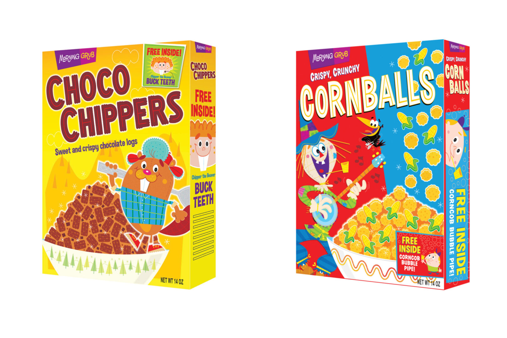 My Own Retro Cereal Box Collection – Hireillo | Hire an Illustrator