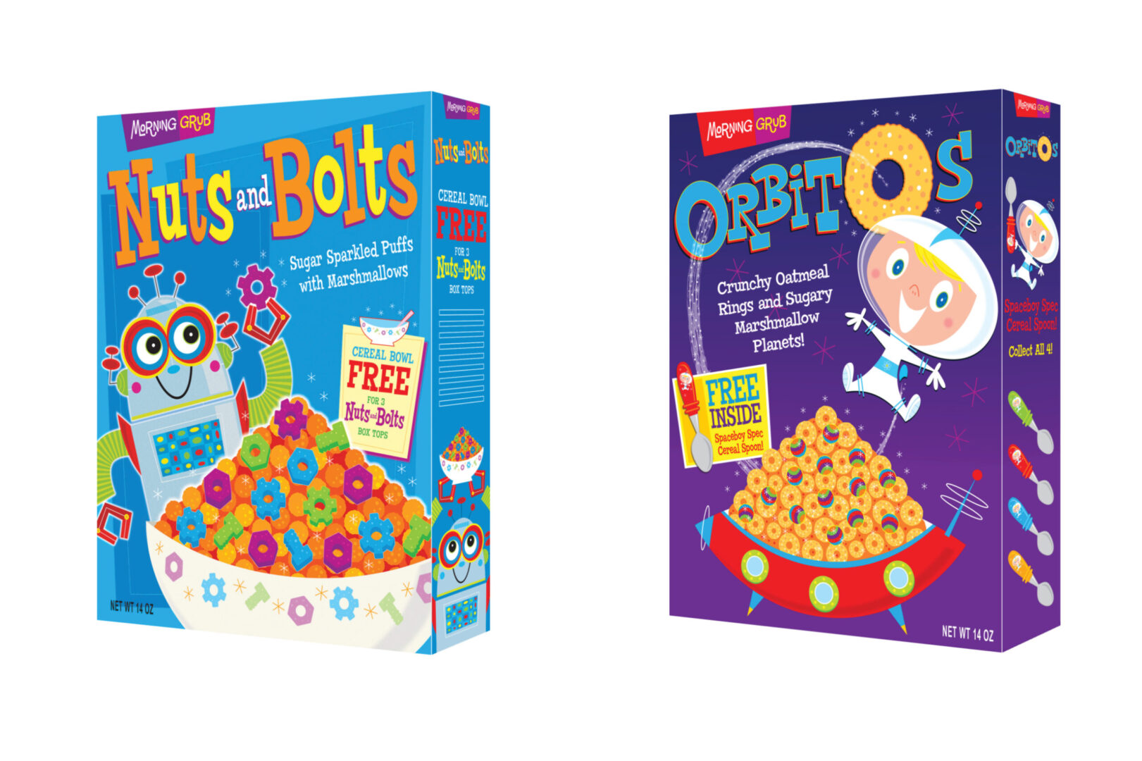 My Own Retro Cereal Box Collection – Hireillo | Hire an Illustrator