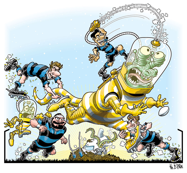 Intergalactic Rugby Football – Hireillo | Hire an Illustrator