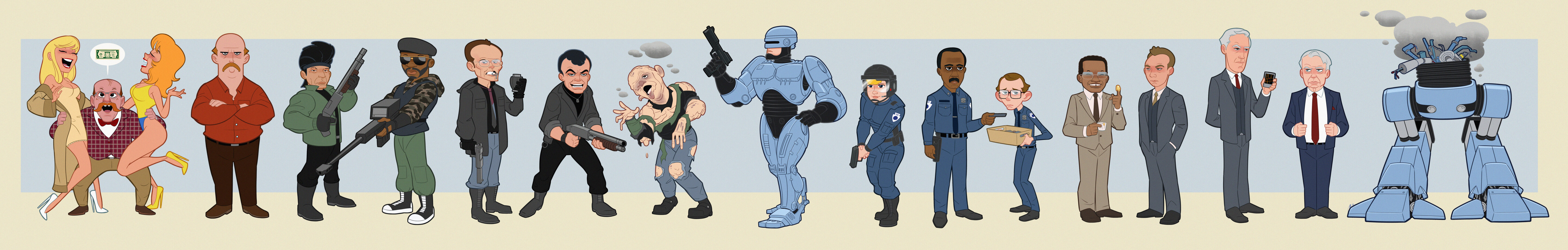 Movie Character Line-Ups – Hireillo | Hire an Illustrator