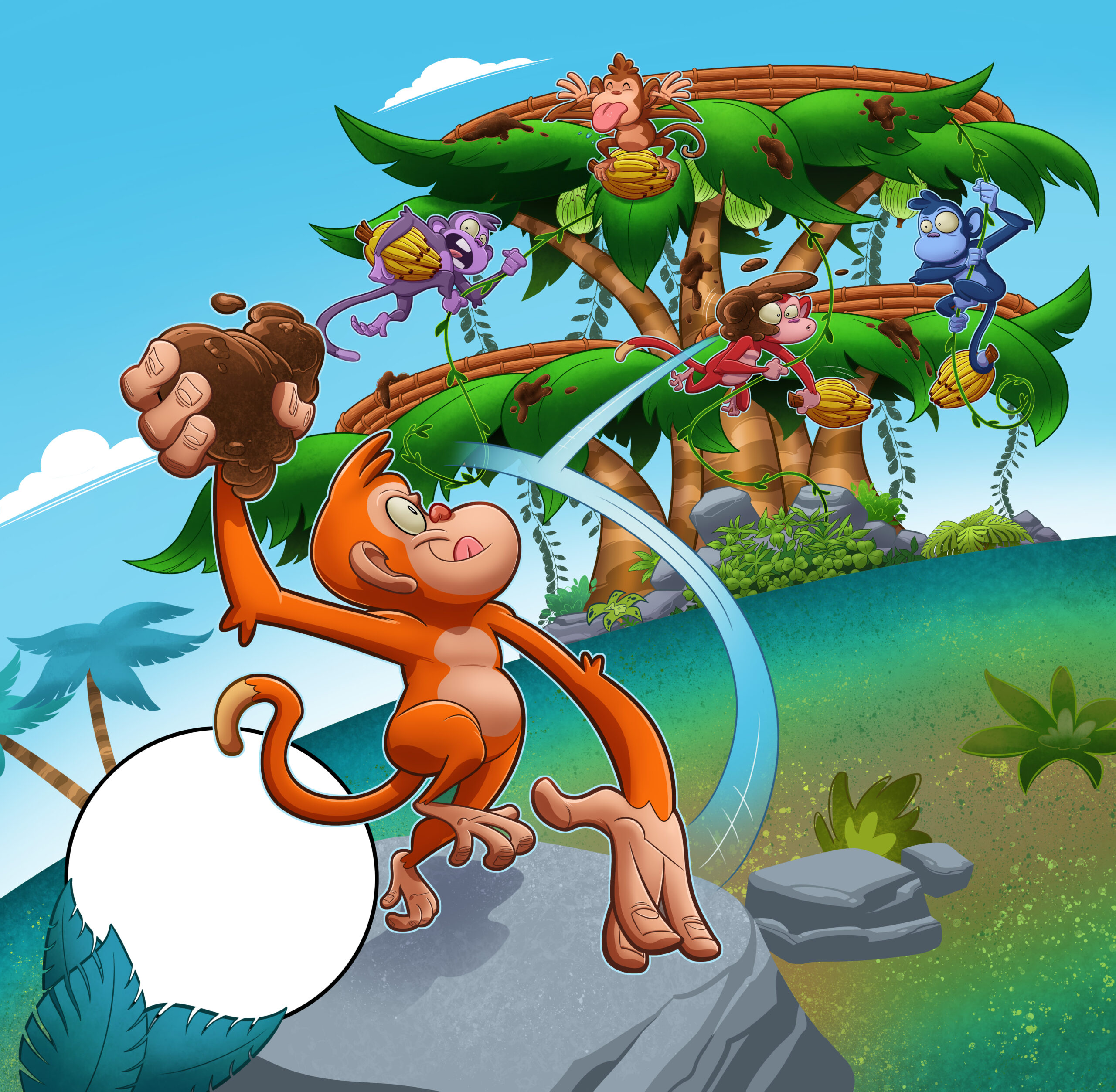 Monkey See, Monkey Poo Game – Hireillo | Hire an Illustrator