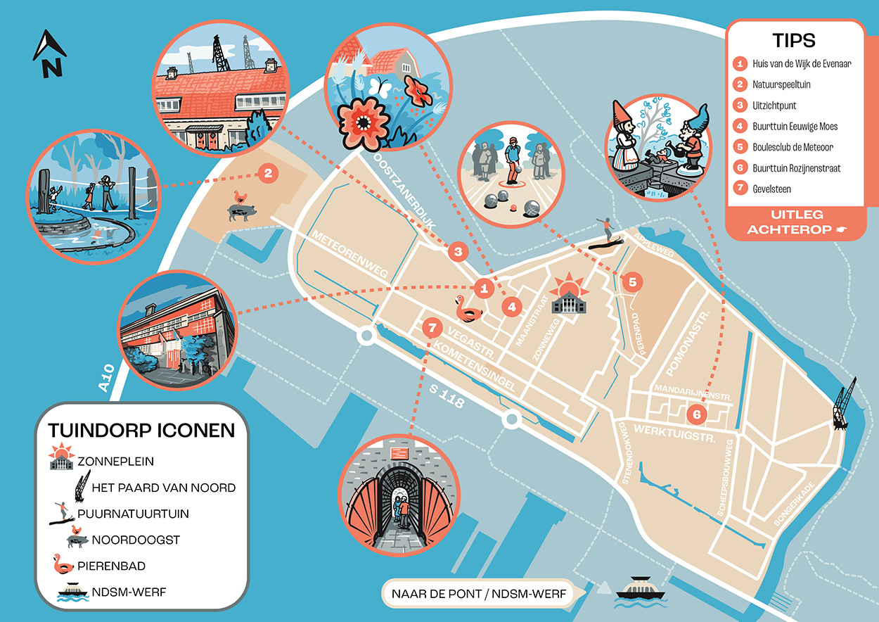 Illustrated Map and Guide to Tuindorp in Amsterdam – Hireillo | Hire an ...