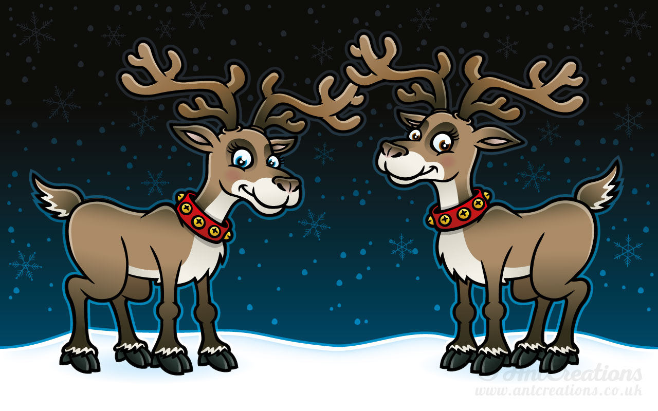 Christmas Reindeer Characters – Hireillo | Hire an Illustrator