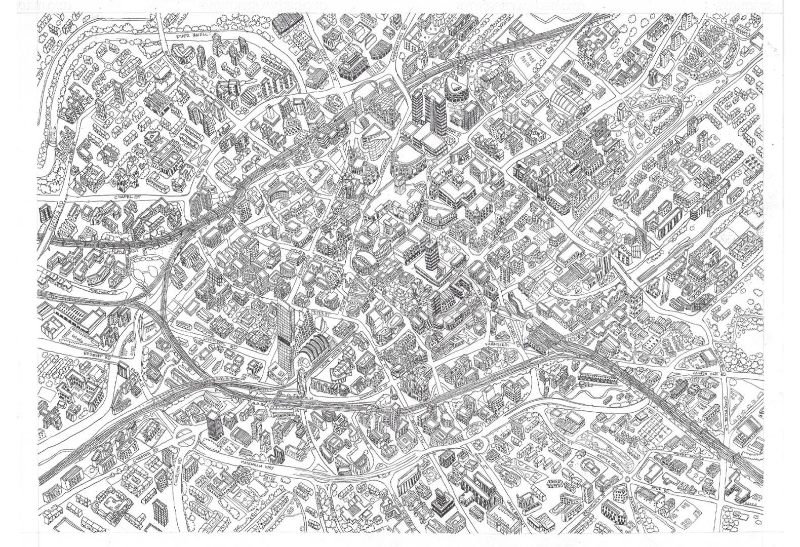 Manchester Illustrated Map – Hireillo | Hire an Illustrator