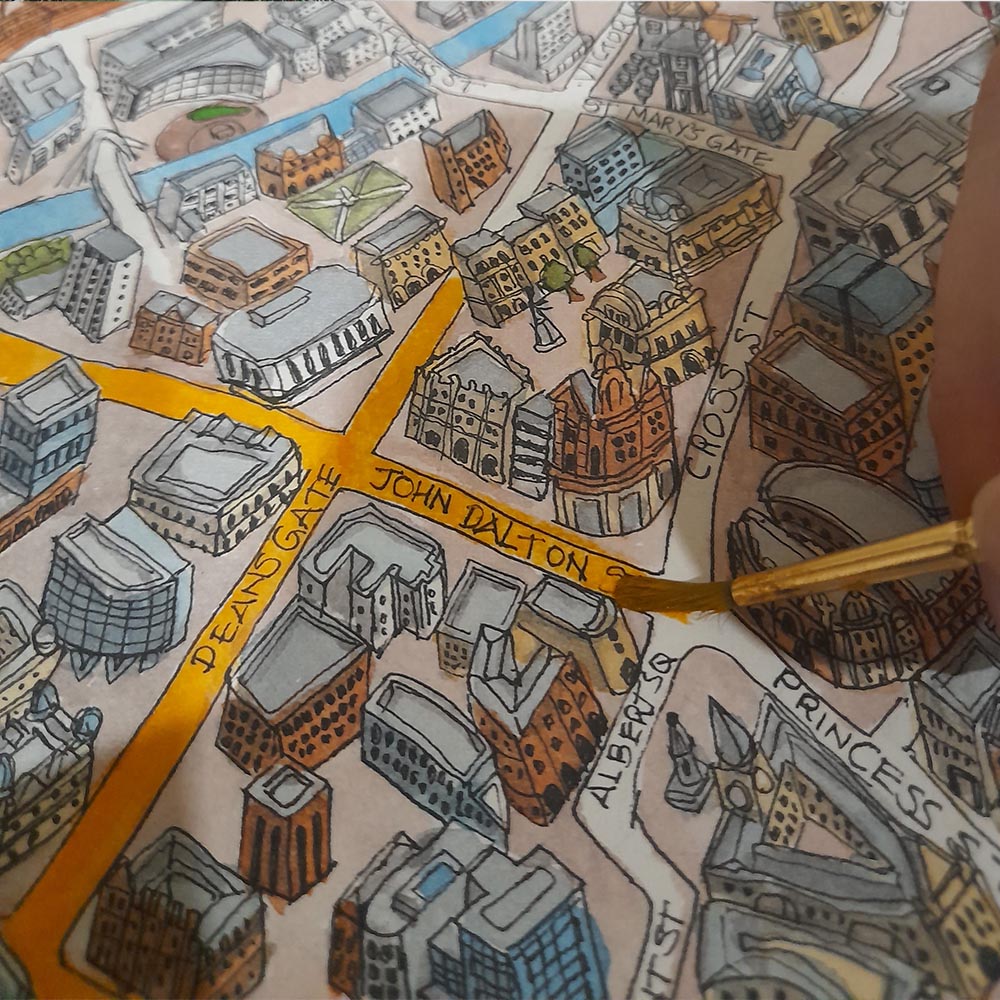 Manchester Illustrated Map – Hireillo | Hire an Illustrator