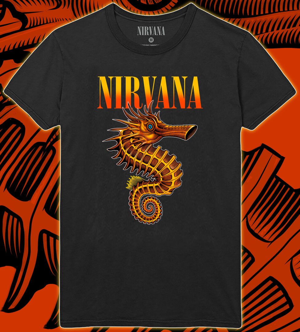 Nirvana “Seahorse” T-shirt design – Hireillo | Hire an Illustrator