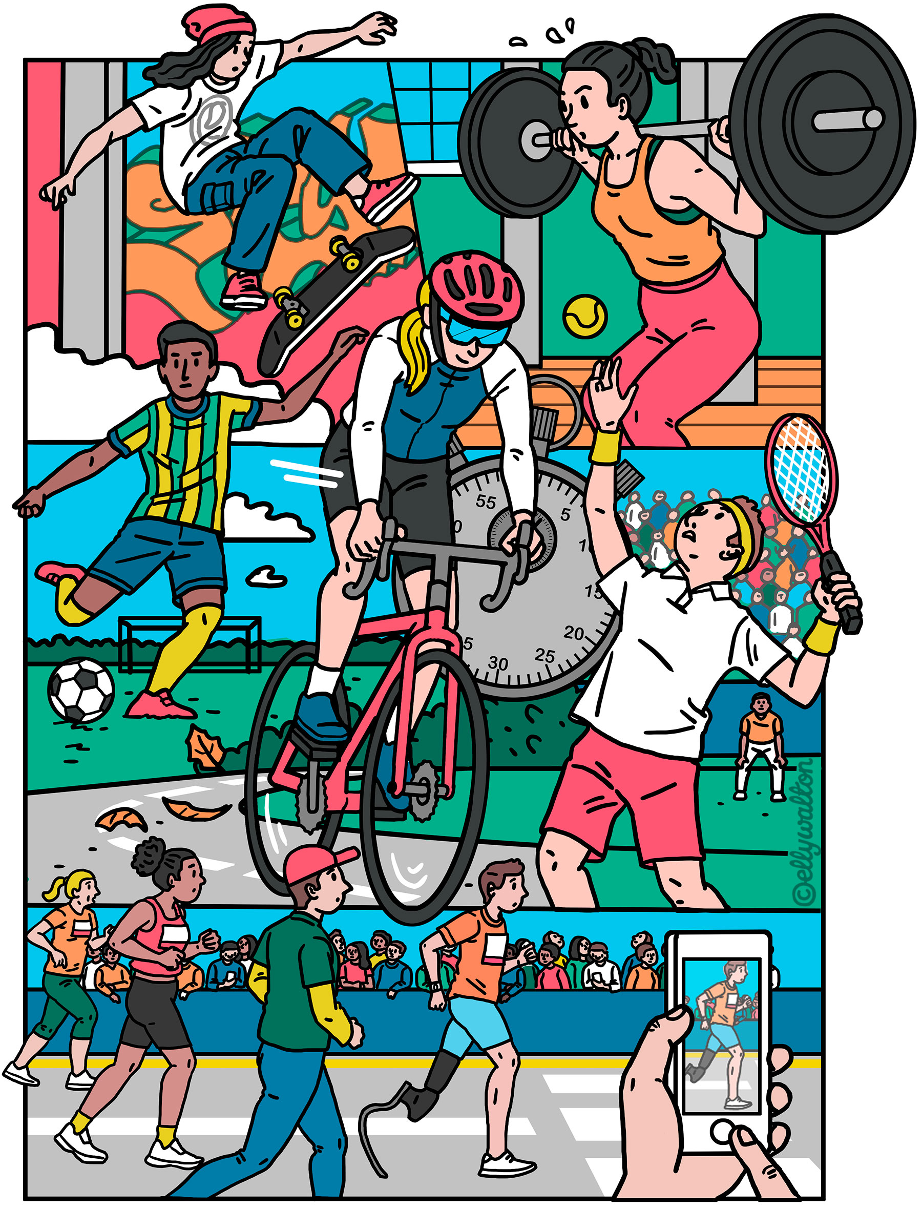 Editorial Illustration: Sports! – Hireillo | Hire an Illustrator