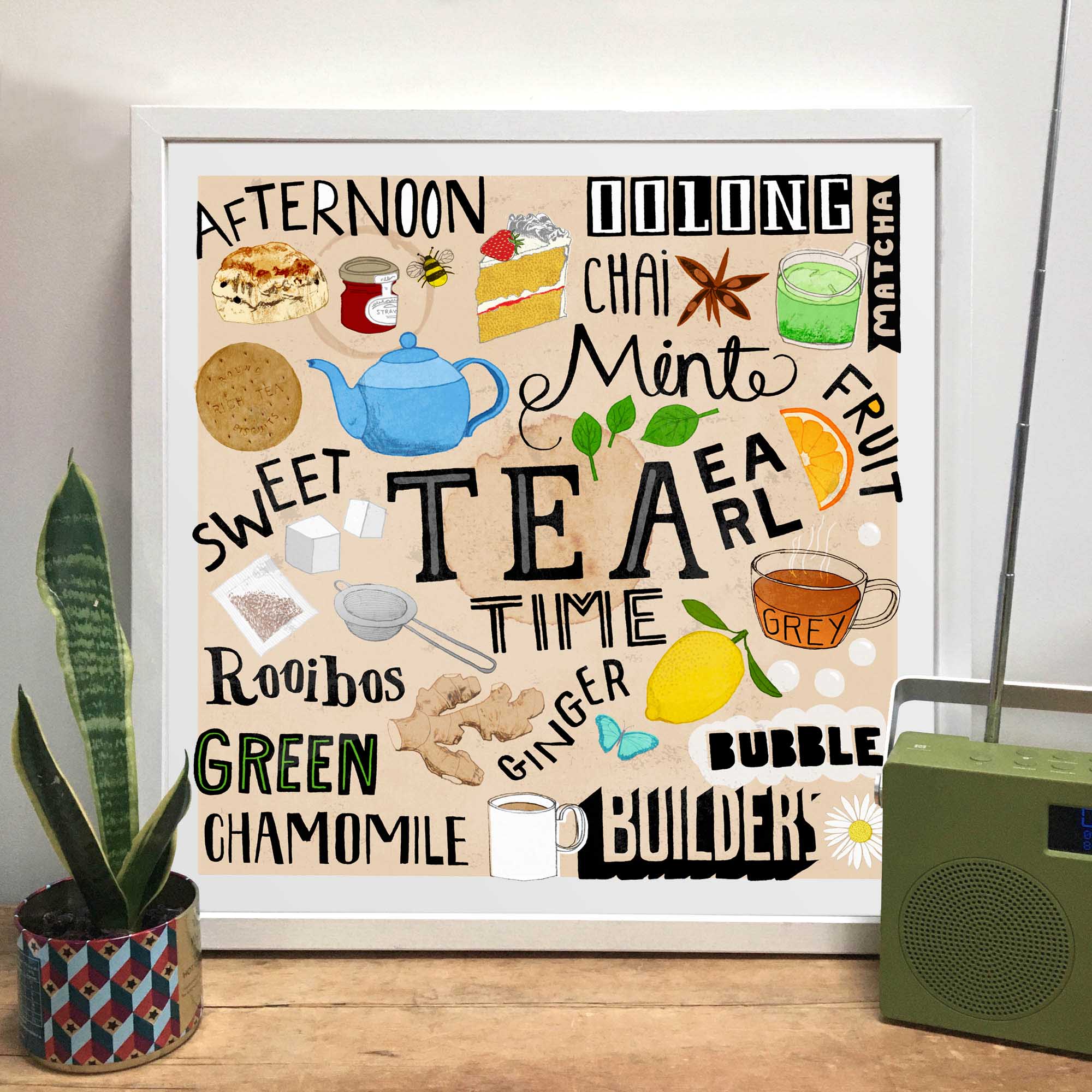 Tea Time! Print by David Broadbent – Hireillo | Hire an Illustrator