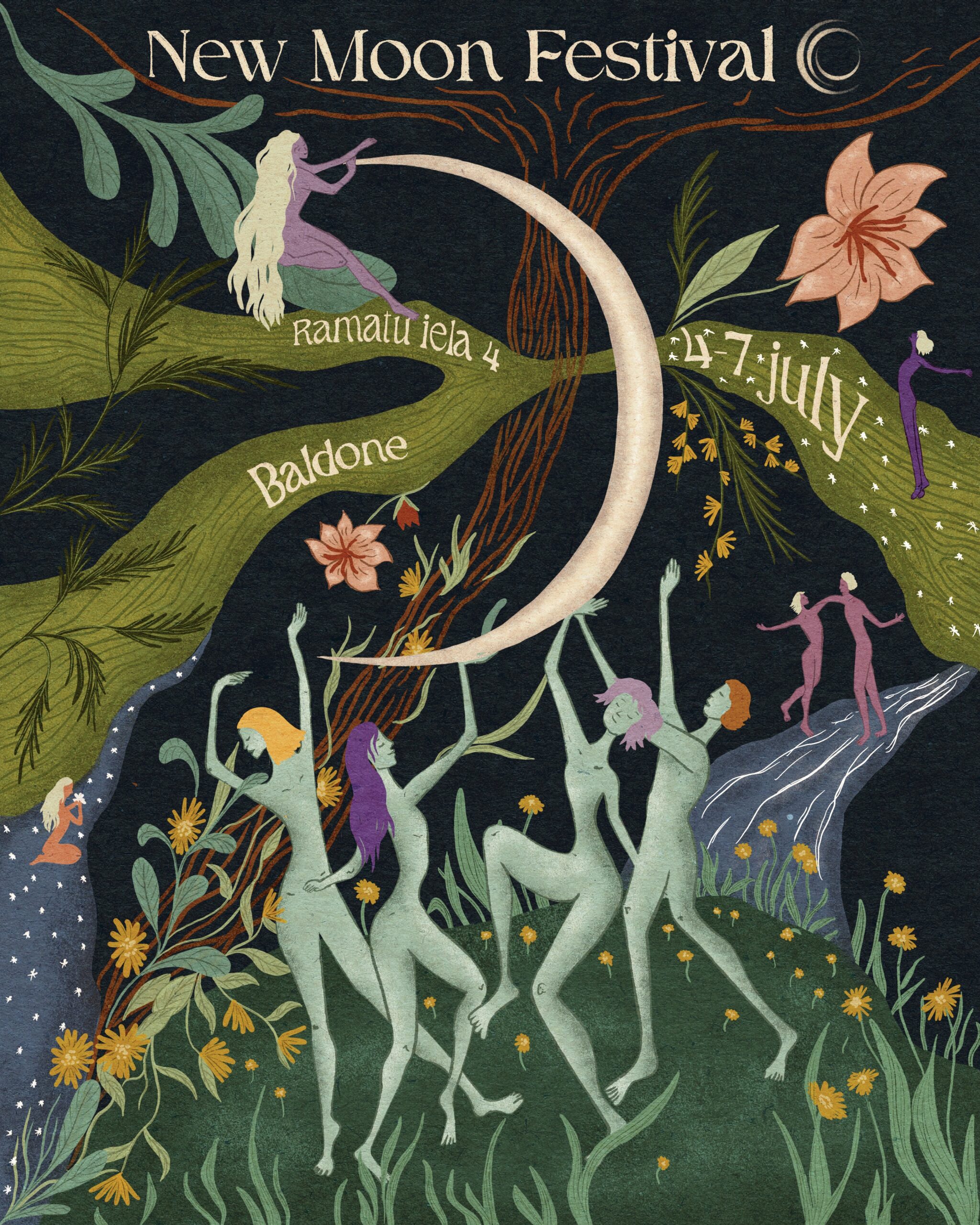 New Moon Festival poster design – Hireillo | Hire an Illustrator