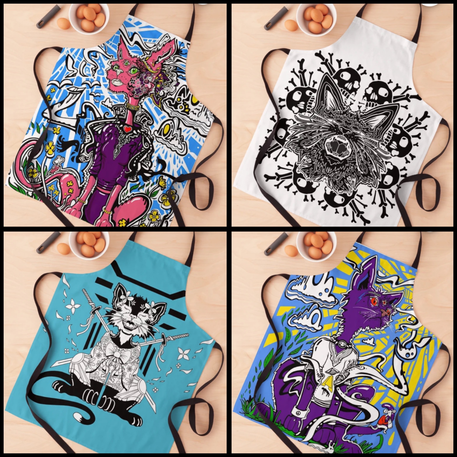 Apron designs for Redbubble – Hireillo | Hire an Illustrator