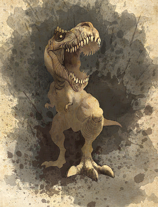T-Rex Splash – Hireillo | Hire an Illustrator