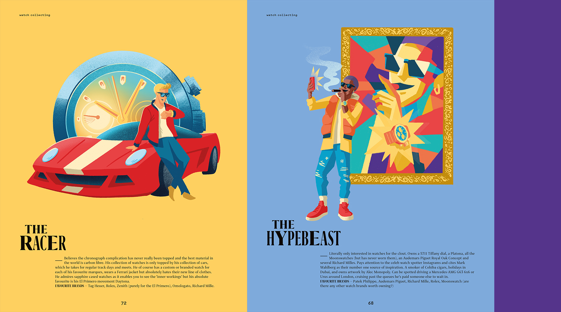 Watch Collectors / Oracle Time Magazine – Hireillo | Hire an Illustrator