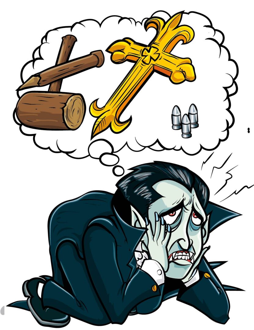 Vampire cartoon graphics for Yellow Submarine Marketing – Hireillo ...