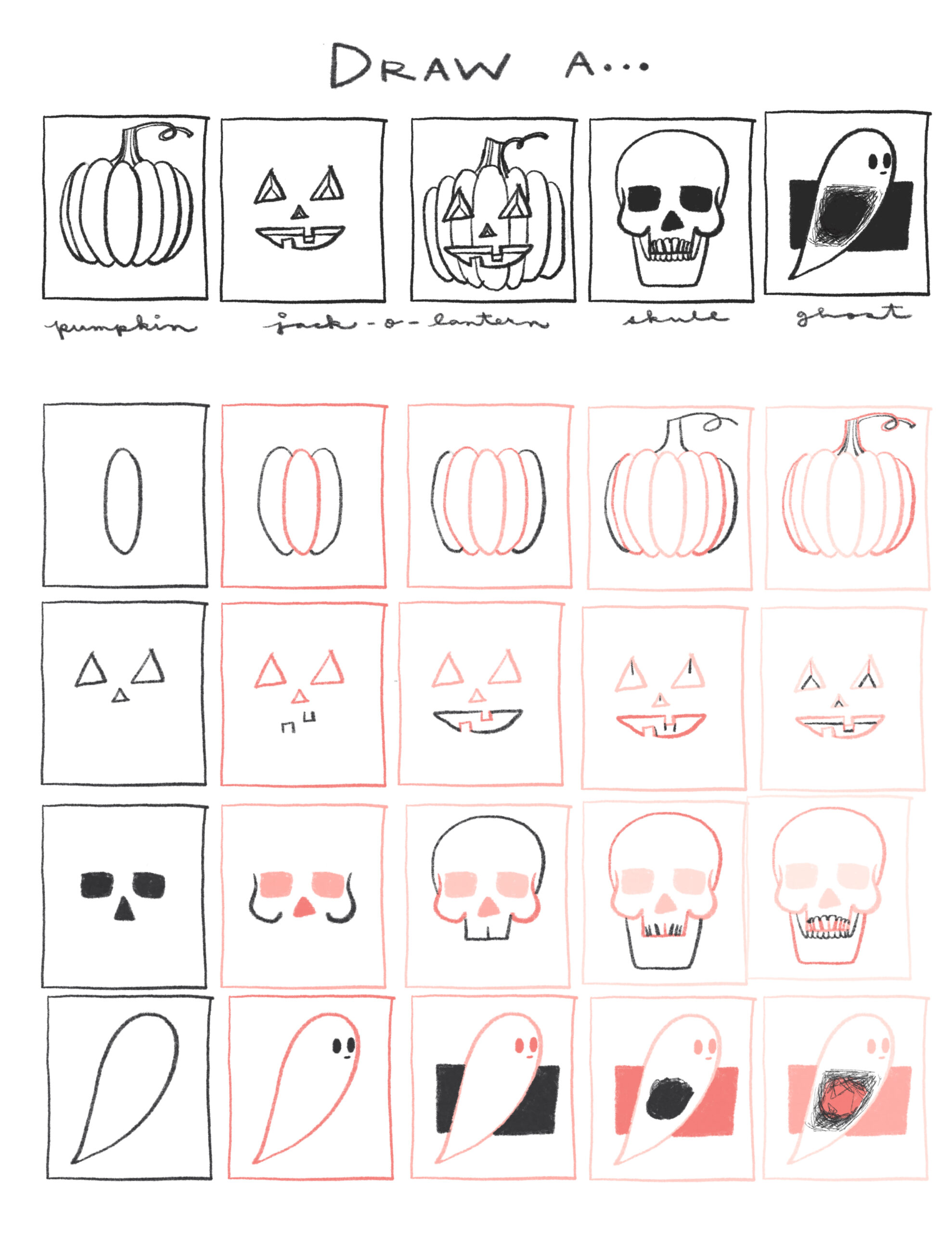 Halloween Step-By-Step – Hireillo | Hire an Illustrator