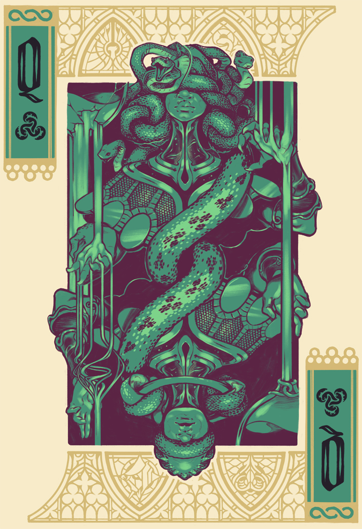 Fabled Banners – Ouroboros Queen – Hireillo | Hire an Illustrator