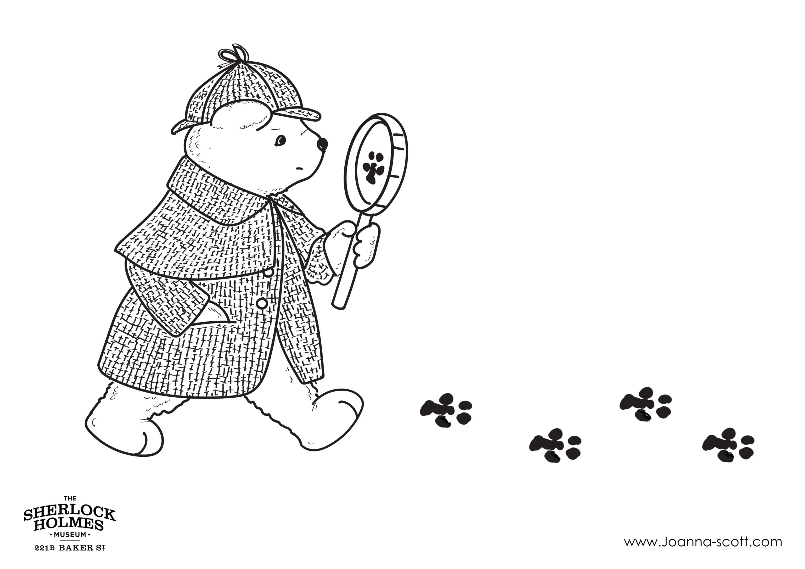 Sherlock The Bear Is On The Case…. – Hireillo | Hire an Illustrator