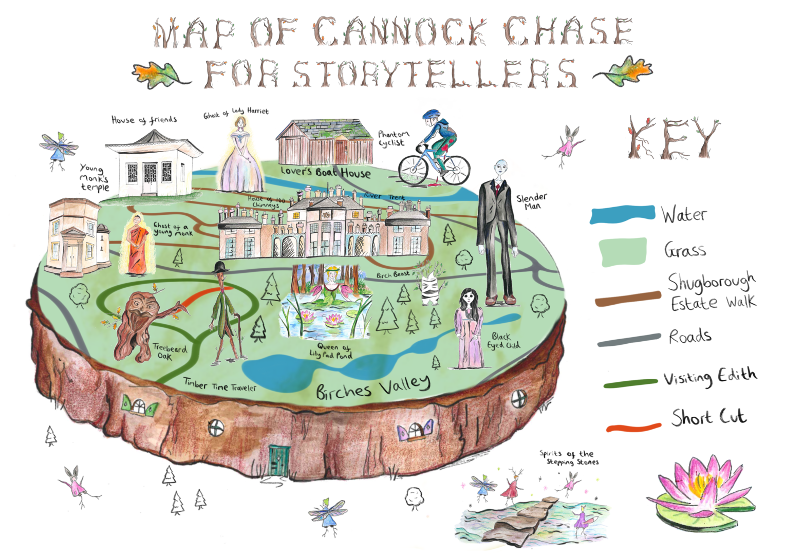 Map of Cannock Chase for Storytellers – Hireillo | Hire an Illustrator