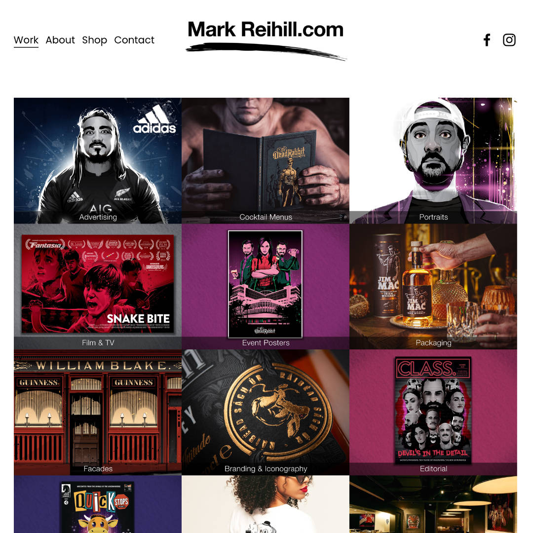 New Site: markreihill.com – Hireillo | Hire an Illustrator