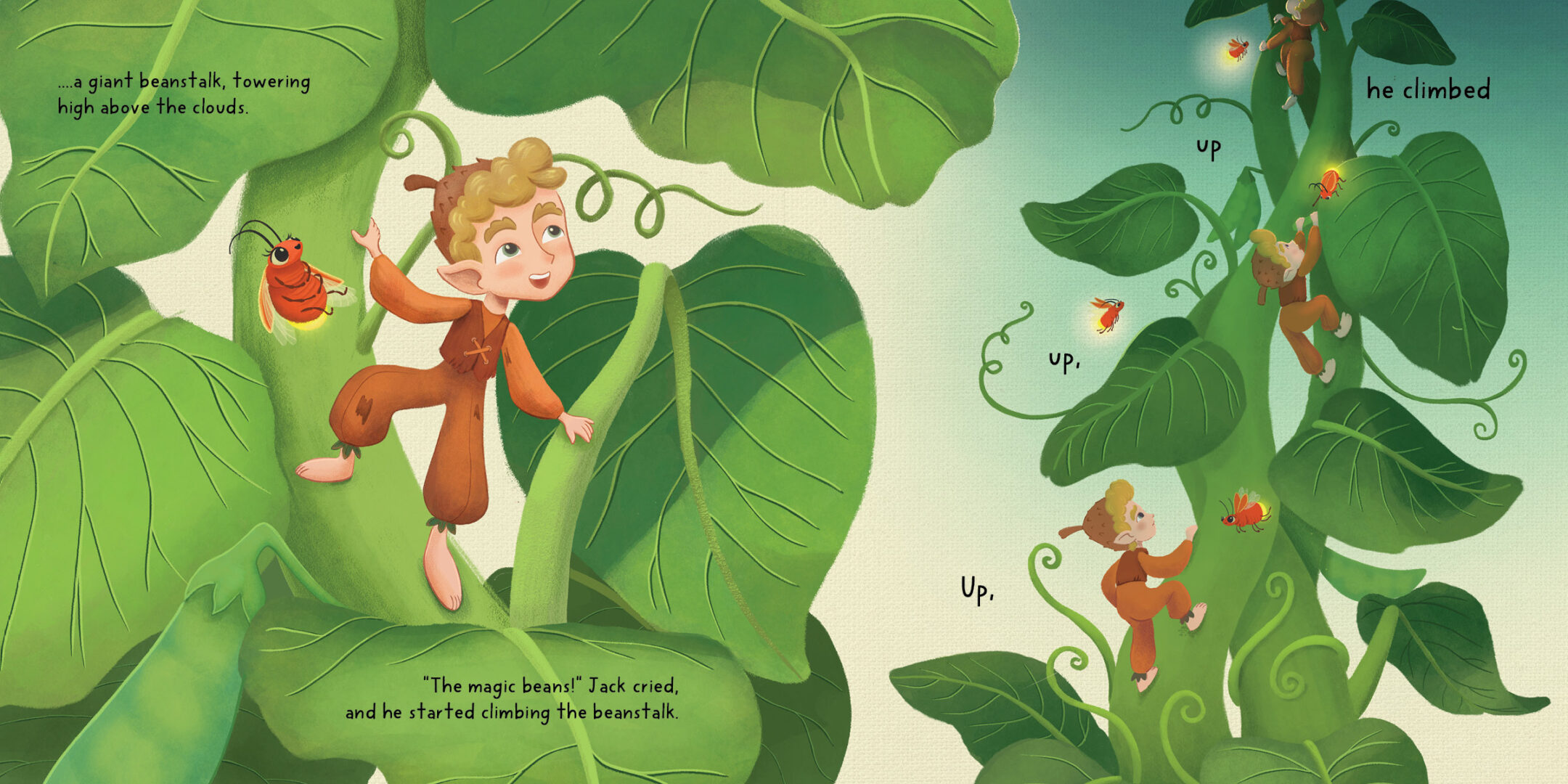Jack and the Beanstalk – First Spreads – Hireillo | Hire an Illustrator