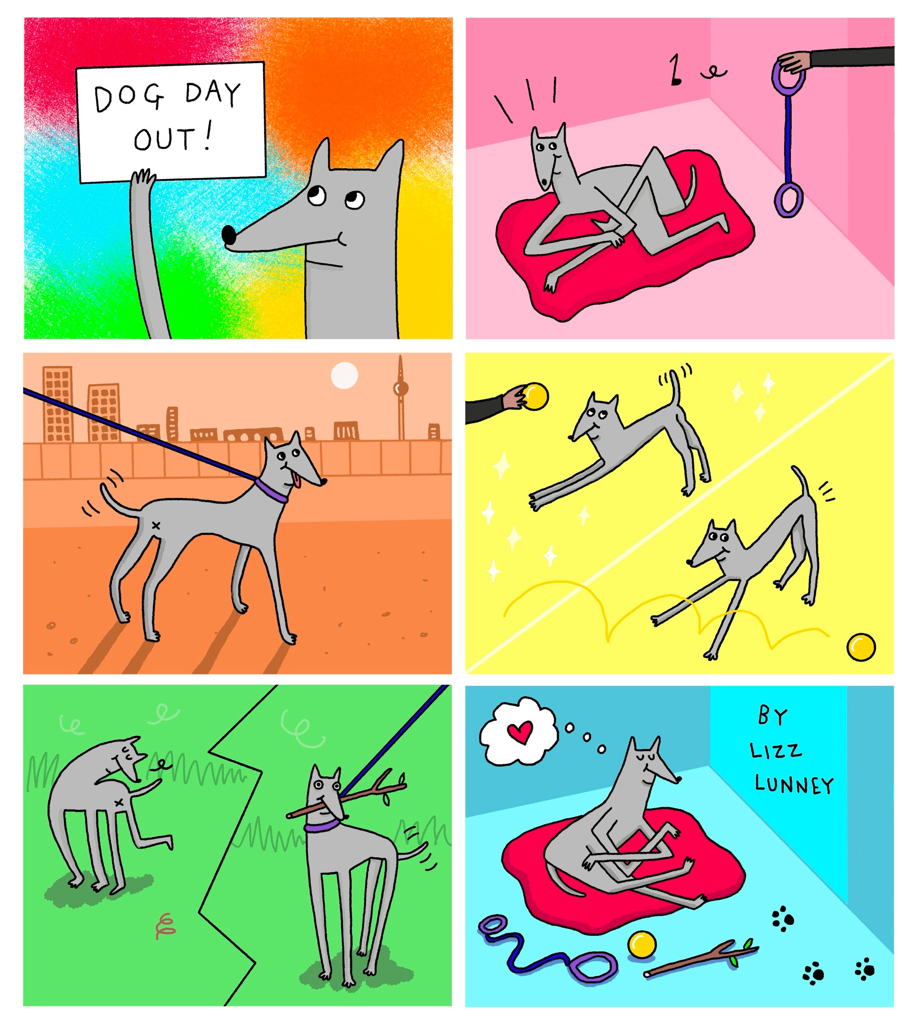 Dog Day Out! – Hireillo | Hire an Illustrator