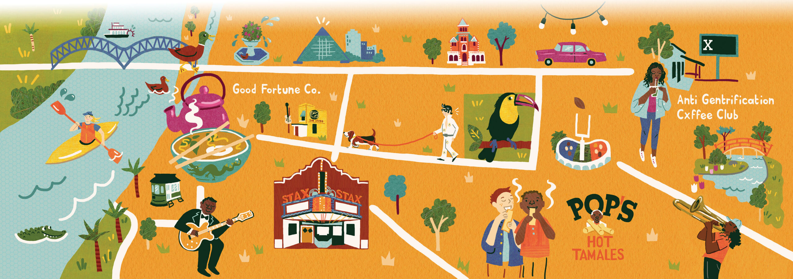 Memphis Map – Hireillo | Hire an Illustrator