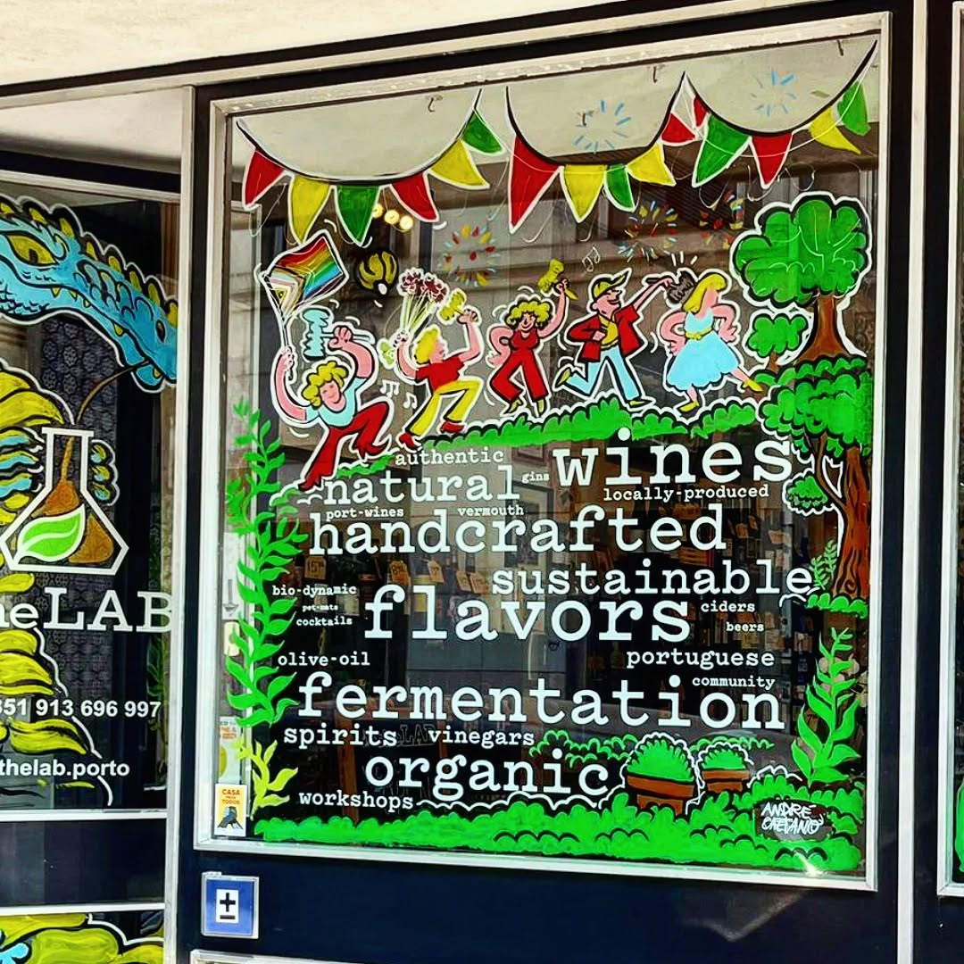 São João Illustrated Shop Window for Thelab in Porto, Portugal – Hireillo | Hire an Illustrator