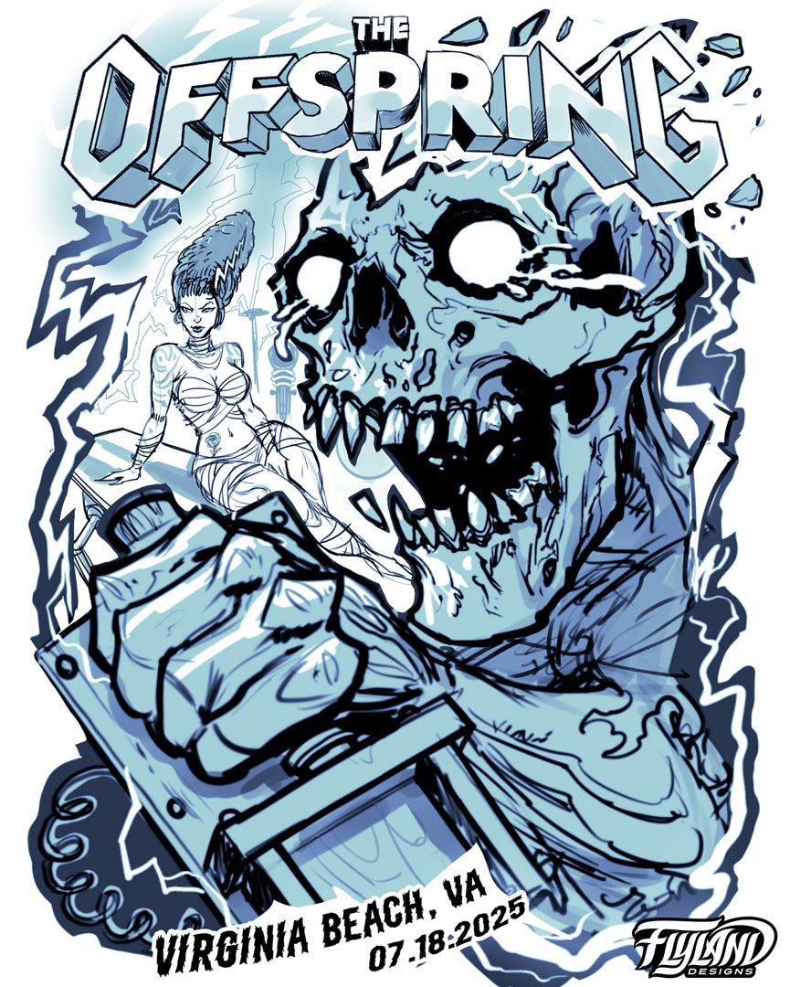 The Offspring Woodland TX 2025 Silk-Screen Poster – Hireillo | Hire an ...