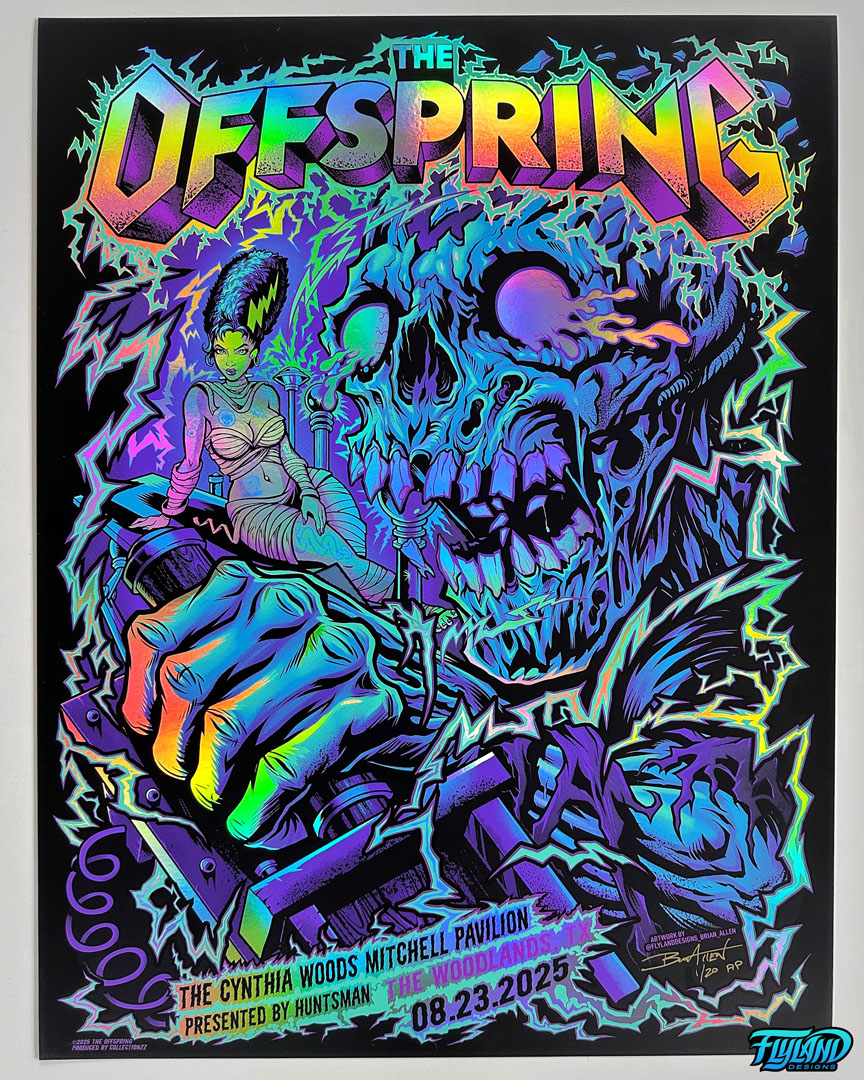 The Offspring Woodland TX 2025 Silk-Screen Poster – Hireillo | Hire an ...