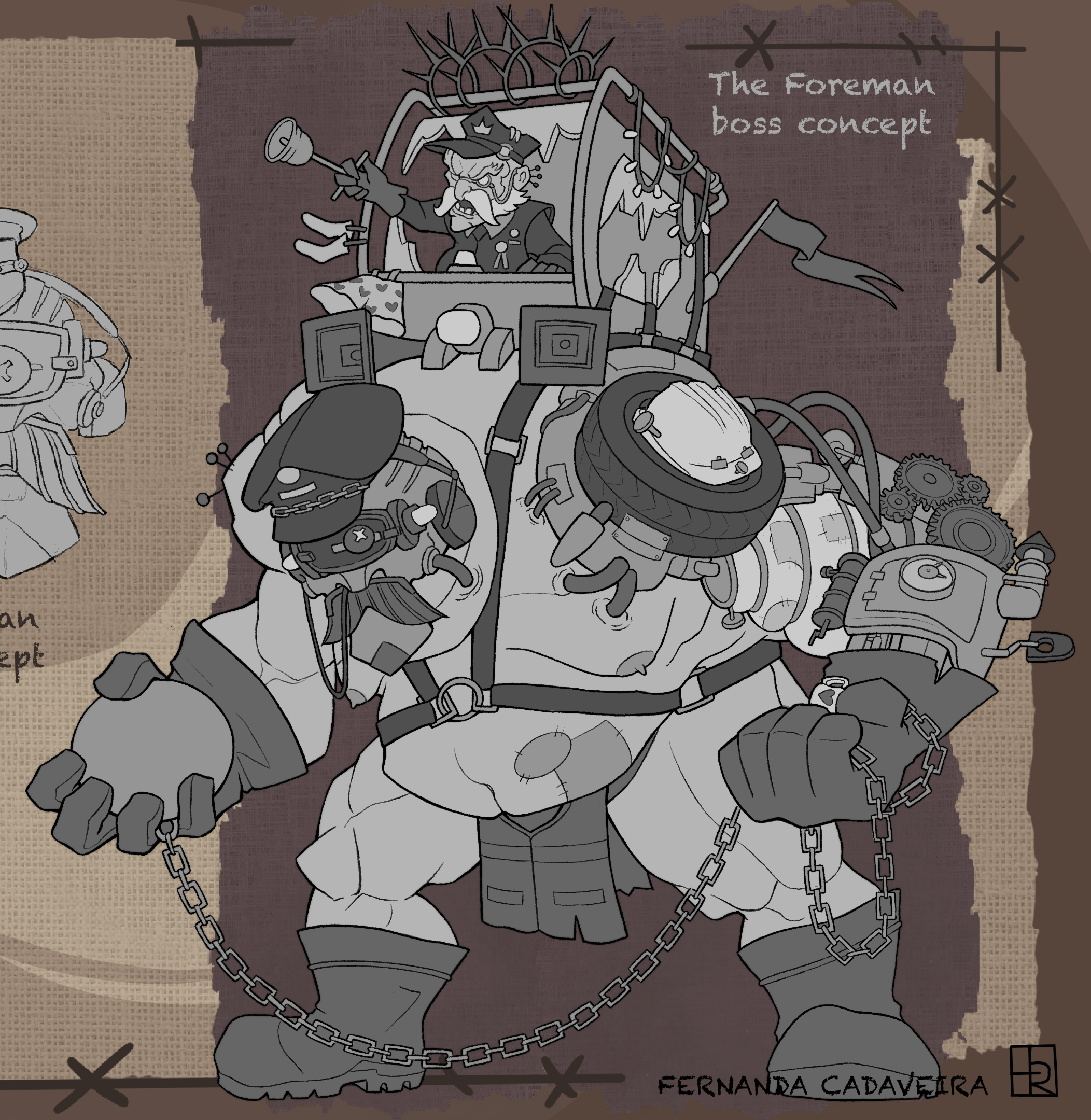 The Foreman, Video Game Boss Concept Art – Hireillo | Hire an Illustrator
